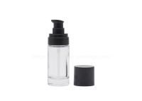 China Round Cream Glass Bottle Lotion Pump Round 30ml Empty Cosmetic for sale
