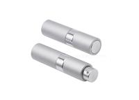 China Empty Twist Up Perfume Tester Bottle 8ml 10ml Round Aluminum Glass Refillable Mist Spray for sale