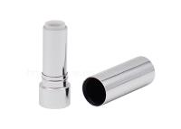 China Snap Gloss Lipstick Tube Aluminum Empty Shiny Silver 3.5g for sale