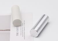 China Snap Gloss Lipstick Tube Aluminum Empty Shiny Silver 3.5g for sale
