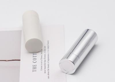 China Snap Gloss Lipstick Tube Aluminum Empty Shiny Silver 3.5g for sale
