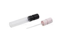 China Mini Glass Perfume Tester Bottle With Plastic Spray Pump 3ml Atomizer for sale
