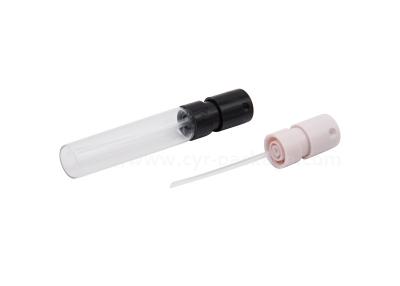 China Mini Glass Perfume Tester Bottle With Plastic Spray Pump 3ml Atomizer for sale