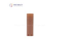 China Oval Shape Empty Deodorant Container Tube 4.5g Plastic Lip Balm Light Orange for sale