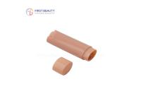 China Oval Shape Empty Deodorant Container Tube 4.5g Plastic Lip Balm Light Orange for sale