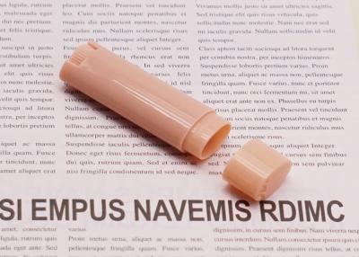 China Oval Shape Empty Deodorant Container Tube 4.5g Plastic Lip Balm Light Orange for sale