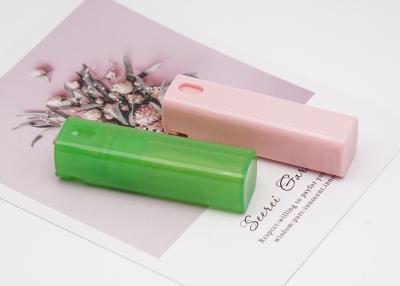 China Plastic Perfume Tester Bottle Square 10ml Mini Spray Bottle For Alcohol for sale