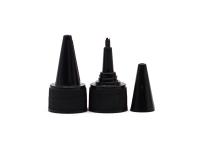 China 20mm PP Plastic Black Long Nozzle Cap 18mm Twist Top Cap For Screw Bottles for sale