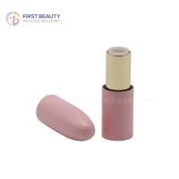 China Customized Pink Cylinder Lipstick Tube 5g Color Spraying Surface for sale