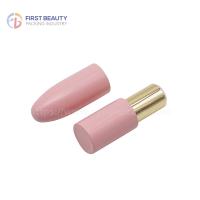 China Customized Pink Cylinder Lipstick Tube 5g Color Spraying Surface for sale