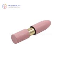 China Customized Pink Cylinder Lipstick Tube 5g Color Spraying Surface for sale