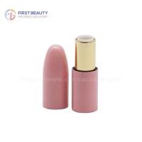 China Customized Pink Cylinder Lipstick Tube 5g Color Spraying Surface for sale