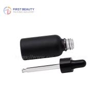 China Matte Black Essential Oil Bottle Dropper 100ml Smooth for sale