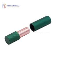 China 3.8g Empty Aluminum Lipstick Tube Magnetic In Matte Gold Color for sale