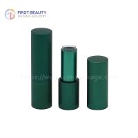 China Aluminum Green Color Empty Lip Balm Tube Lipstick Tube for sale