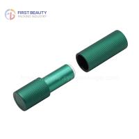 China Aluminum Green Color Empty Lip Balm Tube Lipstick Tube for sale
