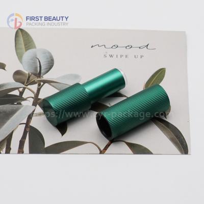 China Round Empty Aluminum Lipstick Tube Container Plastic 3.8g for sale