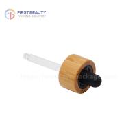 China Natural Bamboo Color Dropper Cap 20/400 20mm  Child Resistant Closure for sale