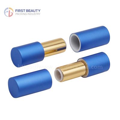 China Custom Designed Round Empty Lipstick Container With 3.8g Capacity And Snap On Style for sale
