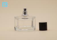 China Black Cap Cosmetic Spray Bottle , 50ml Hexagonal Perfume Bottle Heavy Wall for sale