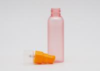 China Matte Pink 18mm 60ml Refillable Plastic Spray Bottles With Orange Fine Mist Pump for sale
