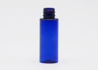 China 30 Ml Blue Refillable PET Plastic Spray Bottles With Light Green Mist Pump for sale