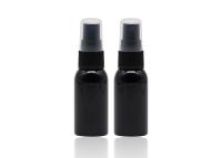 China 20mm Black Refillable Plastic Spray Bottles Empty PET Bottle With Black Mist Pump for sale