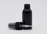 China 20mm Black Refillable Plastic Spray Bottles Empty PET Bottle With Black Mist Pump for sale