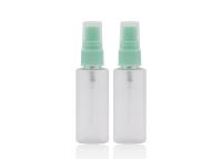 China 30ml 50ml PET Frost White Plastic Perfume Spray Bottles Environmental Friendly for sale