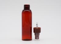 China Empty Refillable Plastic Spray Bottles Dark Brown Color 24mm Neck Size 100ml for sale