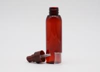 China Empty Refillable Plastic Spray Bottles Dark Brown Color 24mm Neck Size 100ml for sale