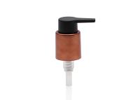 China Bronze Glossy Closure 24mm Cosmetic Treatment Pumps With Matte PP Pump Head for sale
