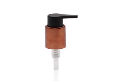 China Bronze Glossy Closure 24mm Cosmetic Treatment Pumps With Matte PP Pump Head for sale