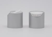China 24mm Matte Silver Cosmetic Aluminum Disc Top Cap White Inner Cap Screw Cap for sale