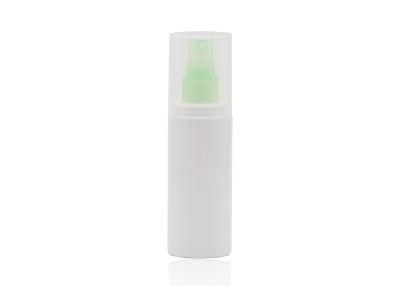 China 60ml 100ml Flat Shoulder Overcap Plastic Free Spray Bottle White PET Material for sale