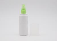 China 60ml 100ml Flat Shoulder Overcap Plastic Free Spray Bottle White PET Material for sale