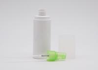 China 60ml 100ml Flat Shoulder Overcap Plastic Free Spray Bottle White PET Material for sale