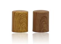 China Wood Grain Printing Aluminum Perfume Bottle Caps In Common Size For Perfume Pumps for sale