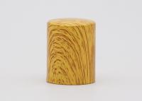 China Wood Grain Printing Aluminum Perfume Bottle Caps In Common Size For Perfume Pumps for sale
