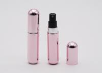 China Portable Shiny Silver Aluminum Refillable Perfume Spray Bottle Bottom Filled Type for sale