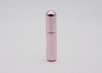China Portable Shiny Silver Aluminum Refillable Perfume Spray Bottle Bottom Filled Type for sale