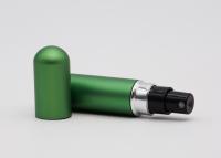 China Finger Size 5ml Refillable Glass Perfume Spray Bottles Matte Green Perfume Tester for sale