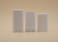 China 15g White Oval Lip Balm Tubes , Empty Lip Balm Containers Hot Stamping Printing for sale