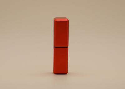 China Square Shape Matt Red Lip Balm Tubes 4.5g With Glossy Black Inner Bottle for sale
