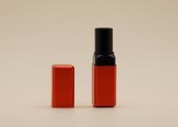 China Square Shape Matt Red Lip Balm Tubes 4.5g With Glossy Black Inner Bottle for sale