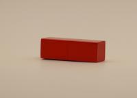 China Frosted Matt Red Empty Lipstick Bottles Square Shape For Personal Care for sale