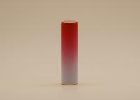 China Gradient Color Lipstick Tube Packaging Red Pink To White Dull Polish Simple Sense for sale