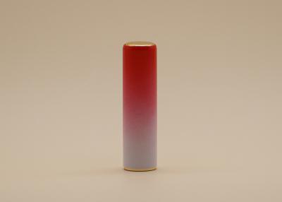 China Gradient Color Lipstick Tube Packaging Red Pink To White Dull Polish Simple Sense for sale