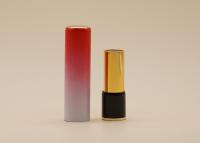 China Gradient Color Lipstick Tube Packaging Red Pink To White Dull Polish Simple Sense for sale