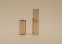 China Bright Rose Gold Lip Balm Tubes , Aluminum Lipstick Tube Plastic Inner for sale